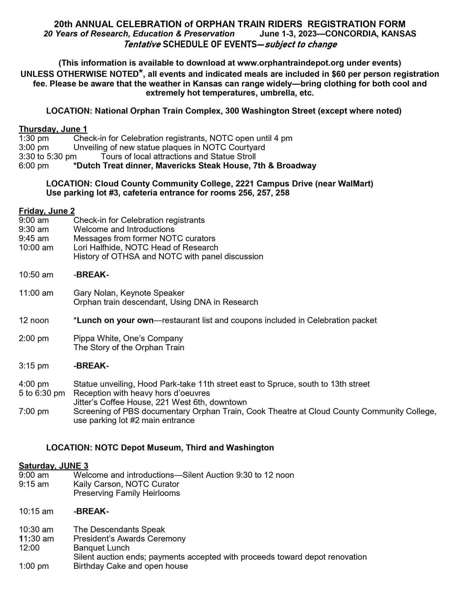 National Orphan Train Complex Annual Celebration - Cloud County Tourism