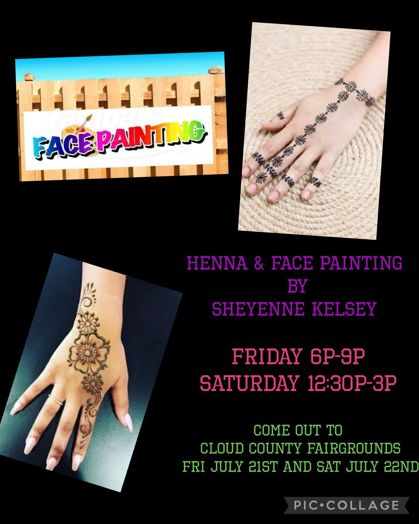 Cloud County Fair: Henna & Face Painting - Cloud County Tourism