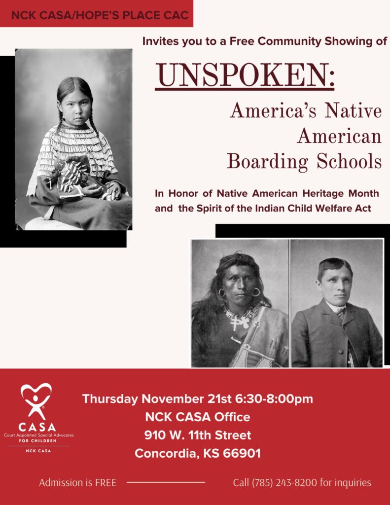 Unspoken: America’s Native American Boarding Schools - Cloud County Tourism